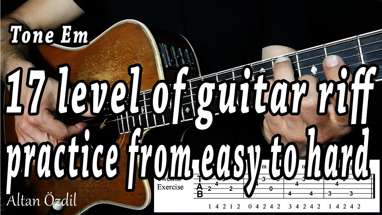 guitar riff practice from easy to hard-Tone Em - YouTube