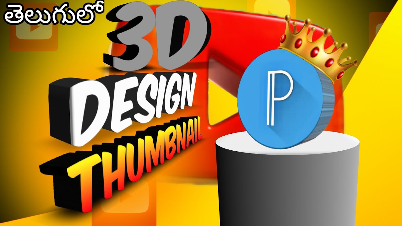 3D thumbnail design in pixellab|basic level#3D design#tutori - YouTube