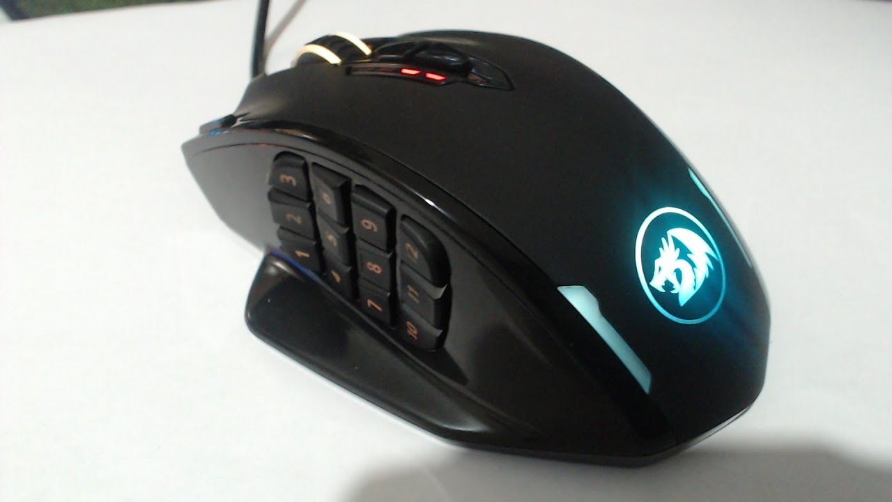 RED DRAGON IMPACT MOUSE MMO RGB FANTASTIC !!! 18+buttons RGB - YouTube