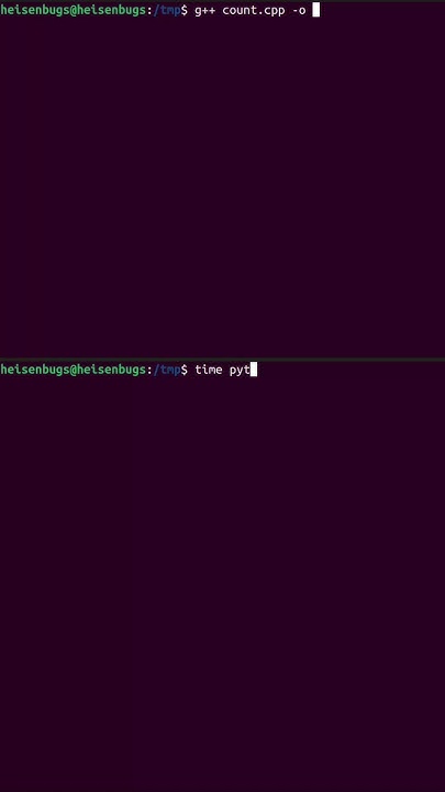 Counting to 1 billion using C++ and Python #cplusplus #python #gamedev #gamedesign - YouTube