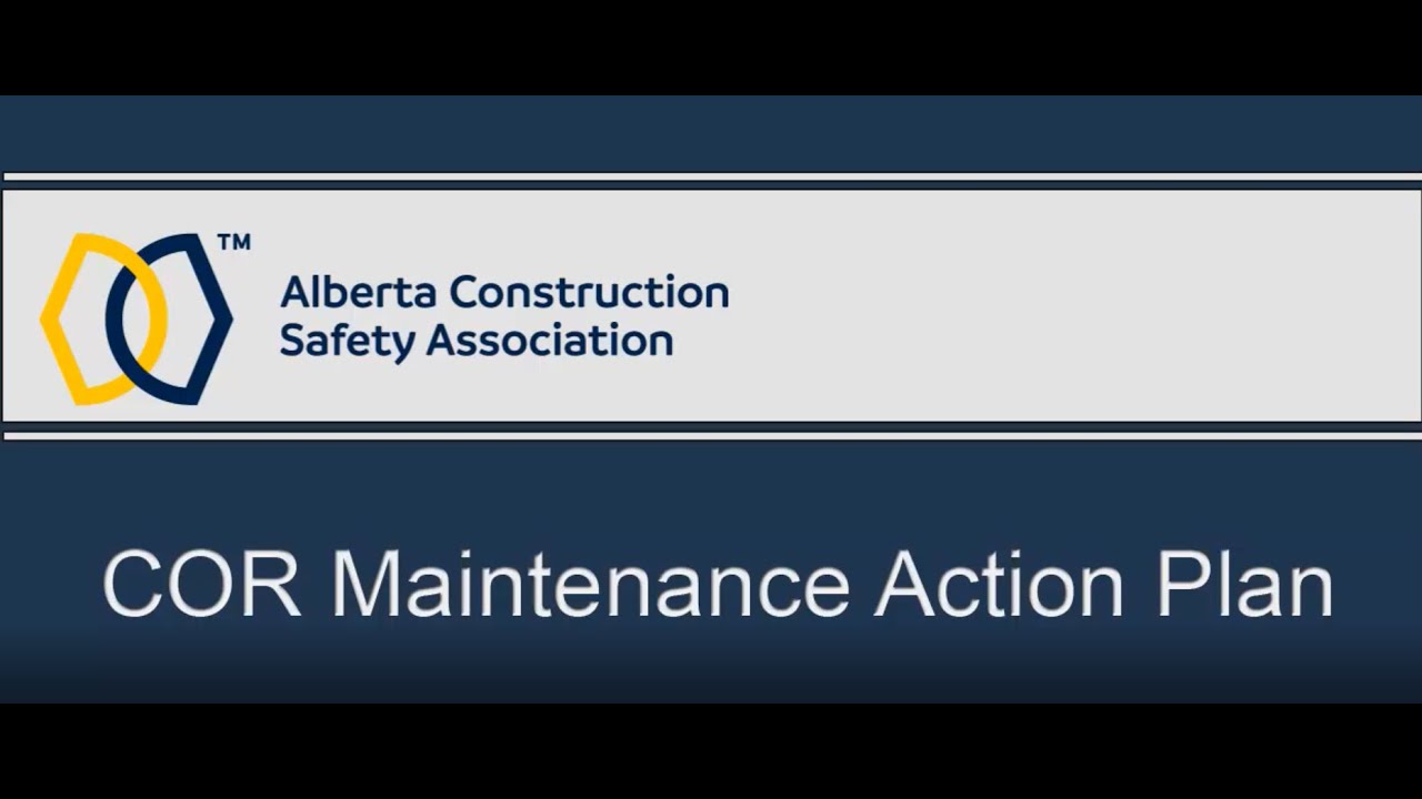 COR Maintenance Action Plan | Your ACSA - YouTube