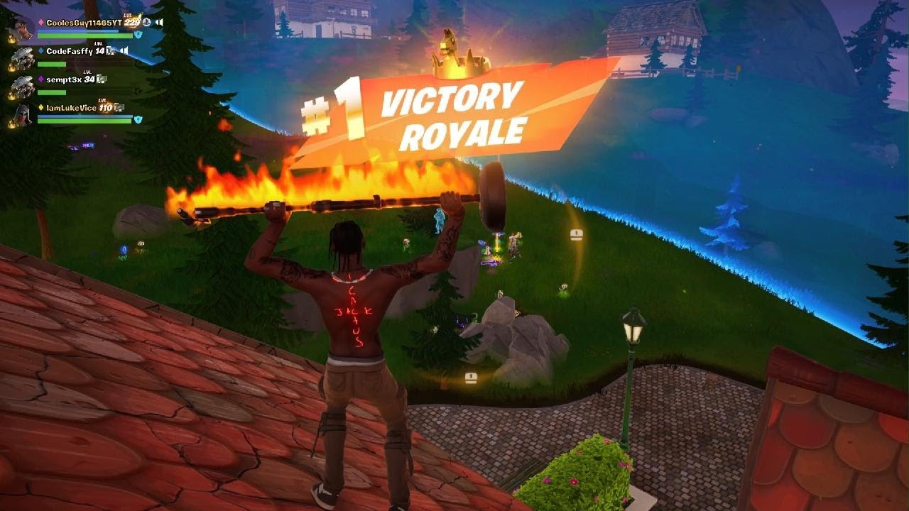 *NEW* TRAVIS SCOTT SKIN IN FORTNITE PS5 + A VICTORY ROYALE WIN WITH ...