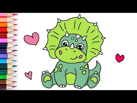 Hoe Teken Je Een Dinosaurus? Leren Tekenen Voor Beginners - YouTube