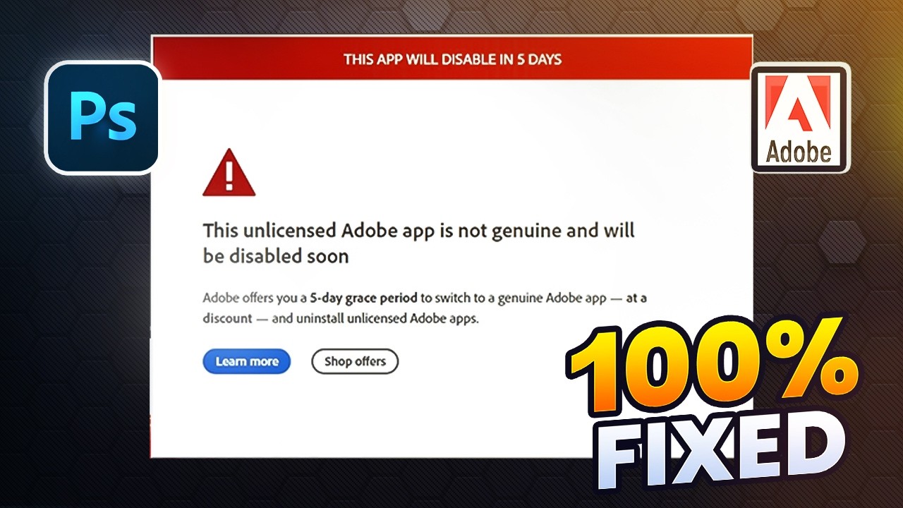 Secret solution for unlicensed Adobe app! - YouTube