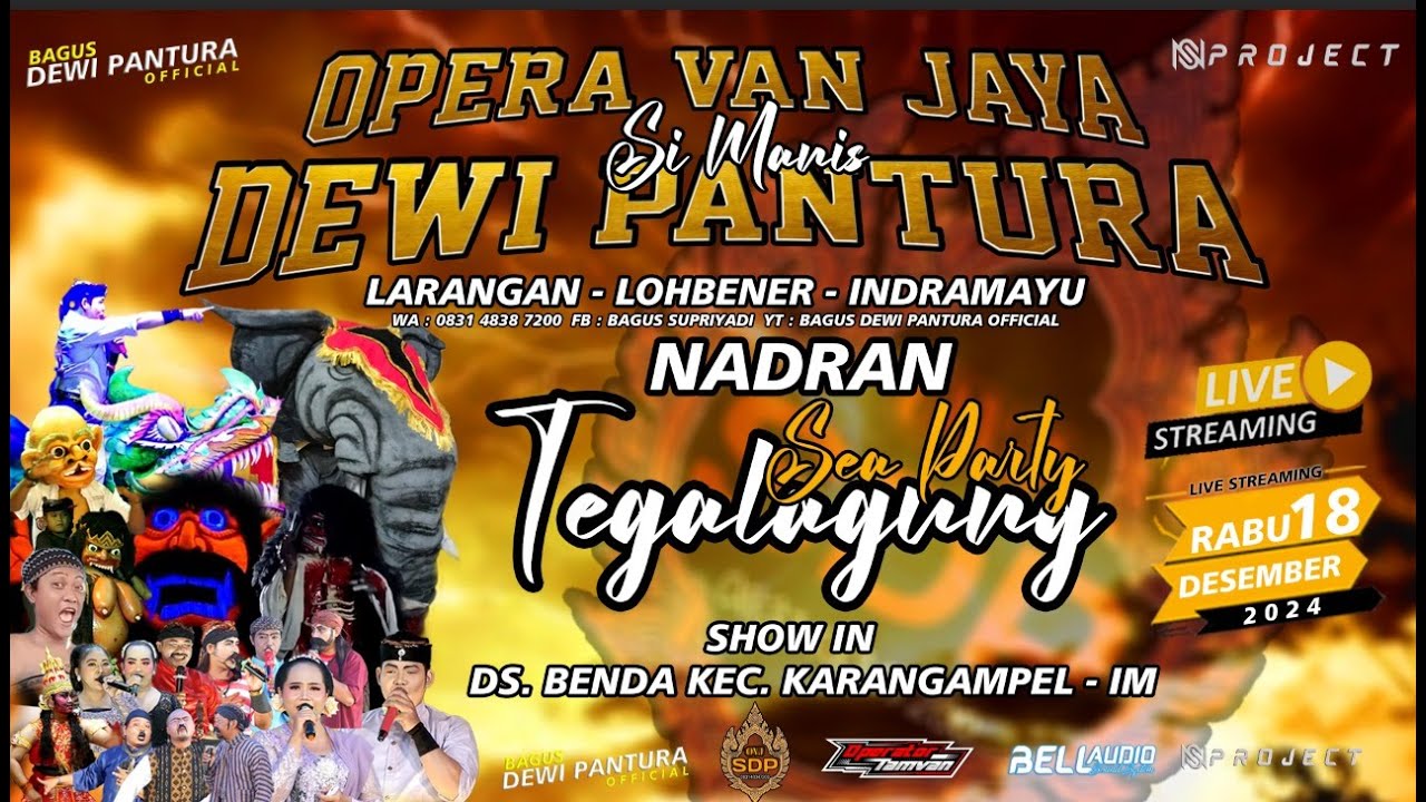 🔴LIVE SANDIWARA { DEWI PANTURA } NADRAN TEGALAGUNNG DS. BENDA KEC ...