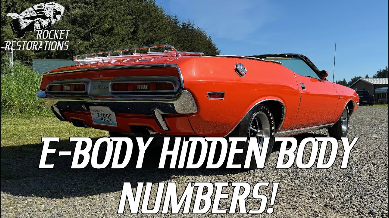Mopar E-Body Hidden Body Number Locations! How To Tell A Fake Cuda Or ...