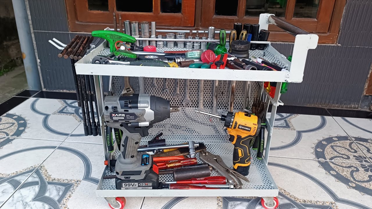 RAK KUNCI BENGKEL DAN ALAT BUAT PEMULA SUKA HOBI BENGKEL #bengkelmotor ...