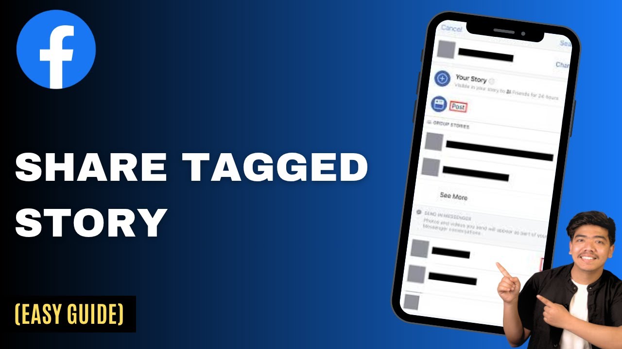 How To Share Facebook Story You're Tagged In - Step By Step Guide - YouTube