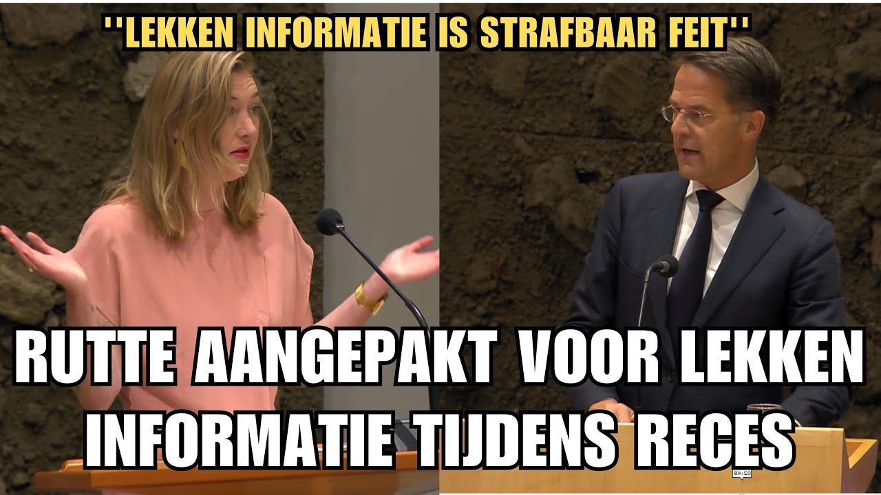 Mark Rutte direct AANGEPAKT na reces tweede kamer.”Lekken informatie is ...