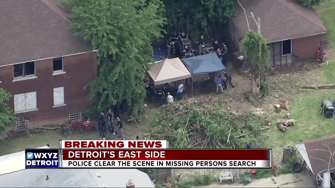 Police clear scene in missing persons search - YouTube