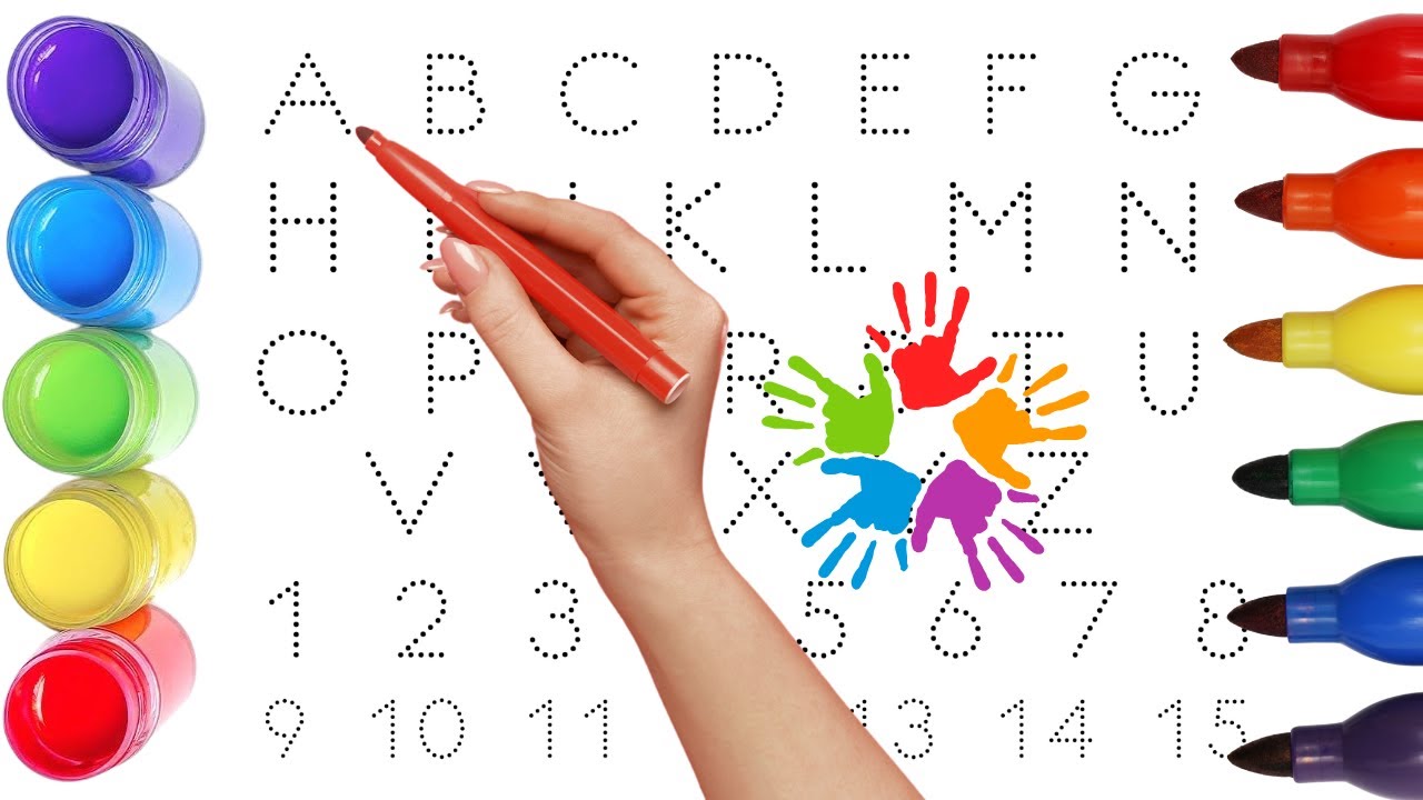 Fun and Educational Dotted Tracing abcd,shapes,123 for Kids | Number ...