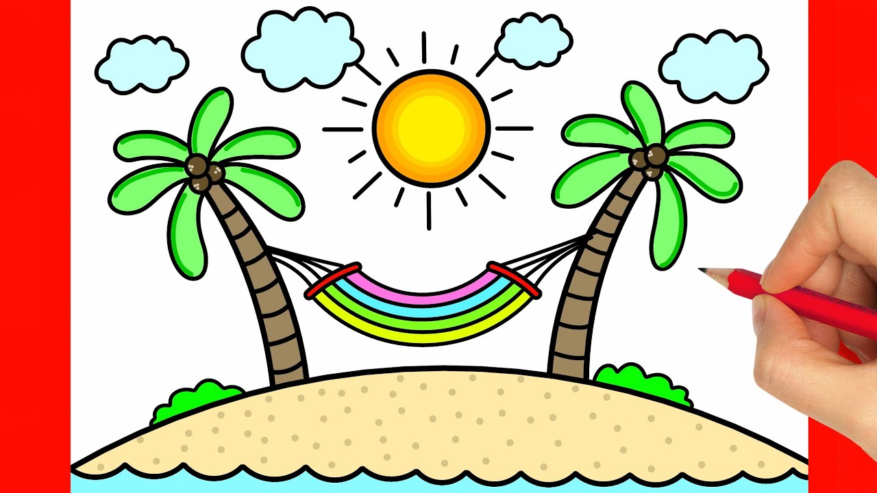 HOW TO DRAW AN ISLAND - YouTube