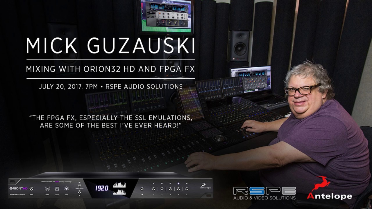 MICK GUZAUSKI - MIXING WITH ANTELOPE ORION32 HD AND FPGA FX - YouTube