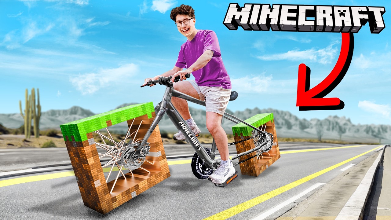 I Made a Bike Out of Minecraft Blocks - YouTube