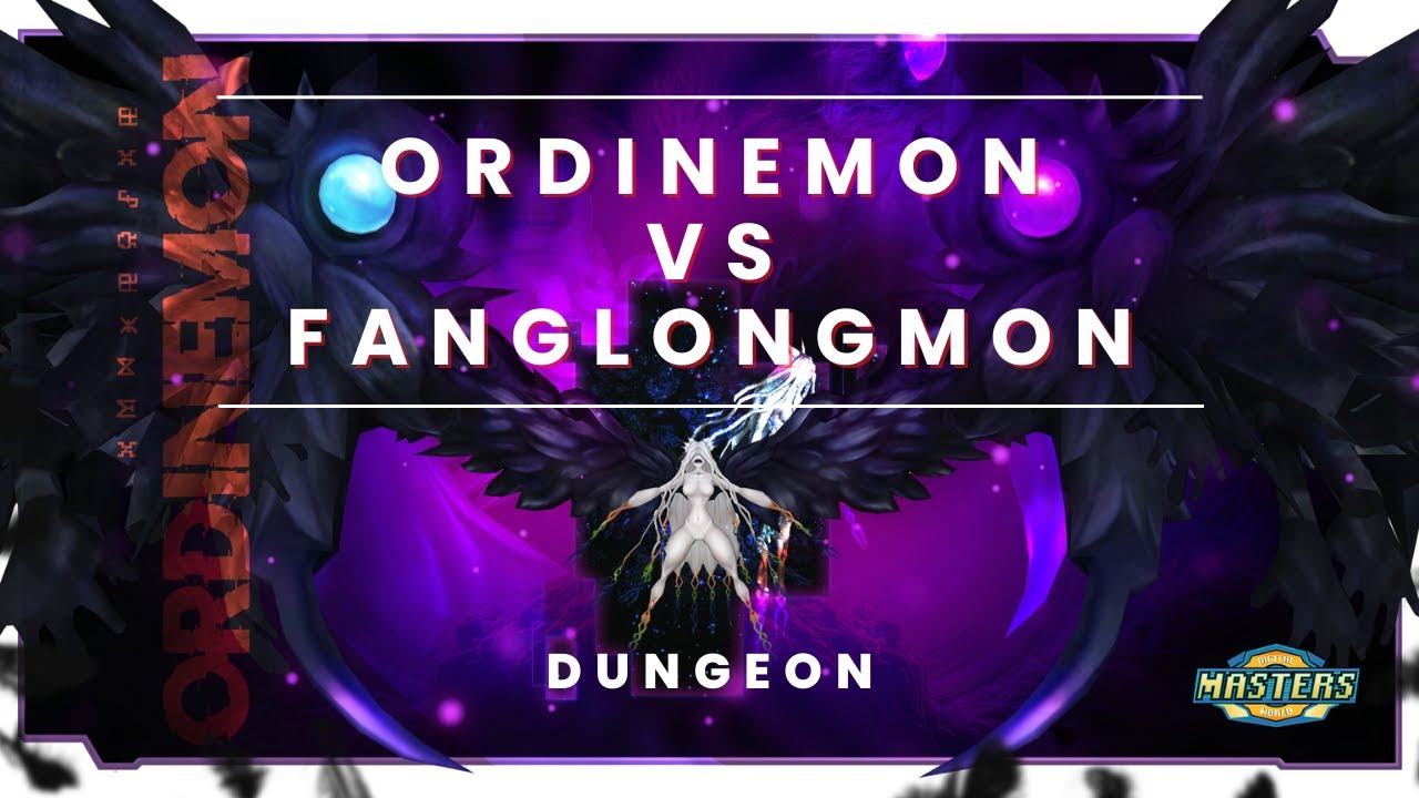 Ordinemon Versus Fanglongmon Dungeon Digimon Master Online DMW - YouTube