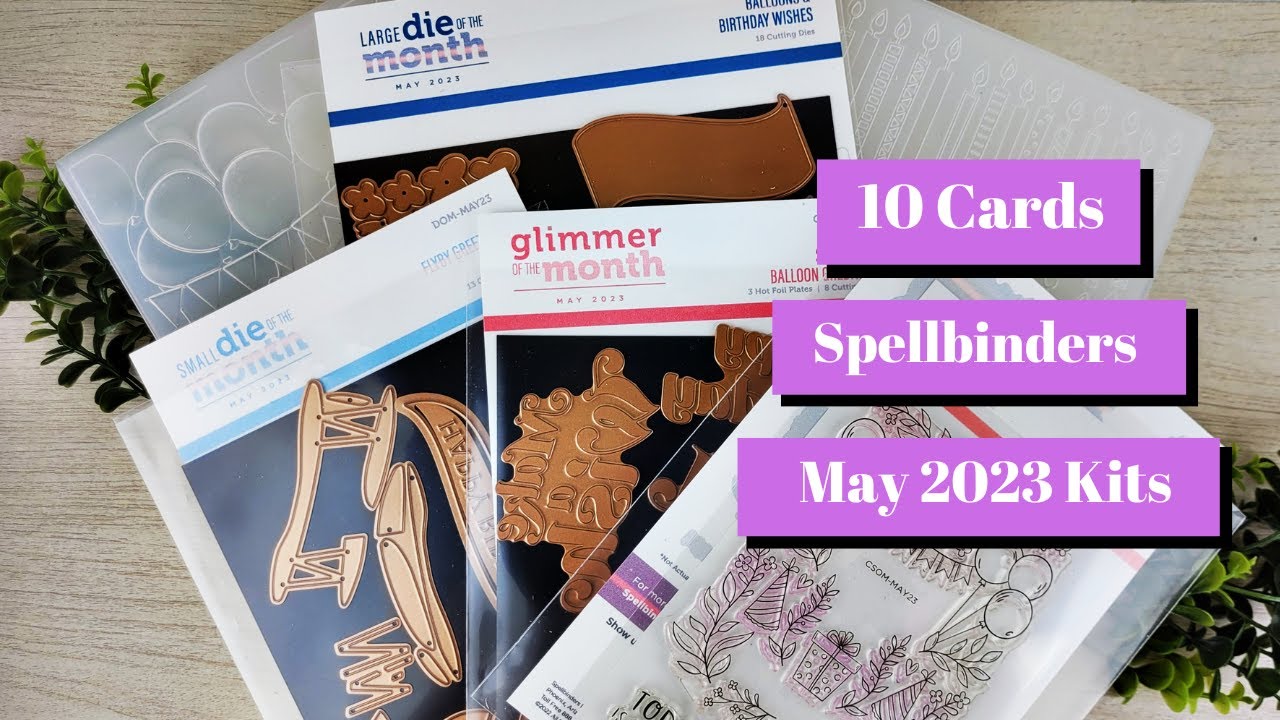 10 Cards with Spellbinders May 2023 Club Kits - YouTube