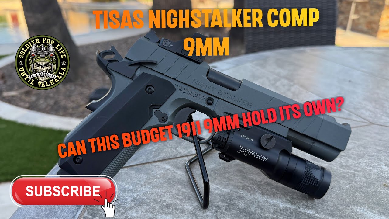Tisas 1911 9mm Night Stalker Comped - YouTube