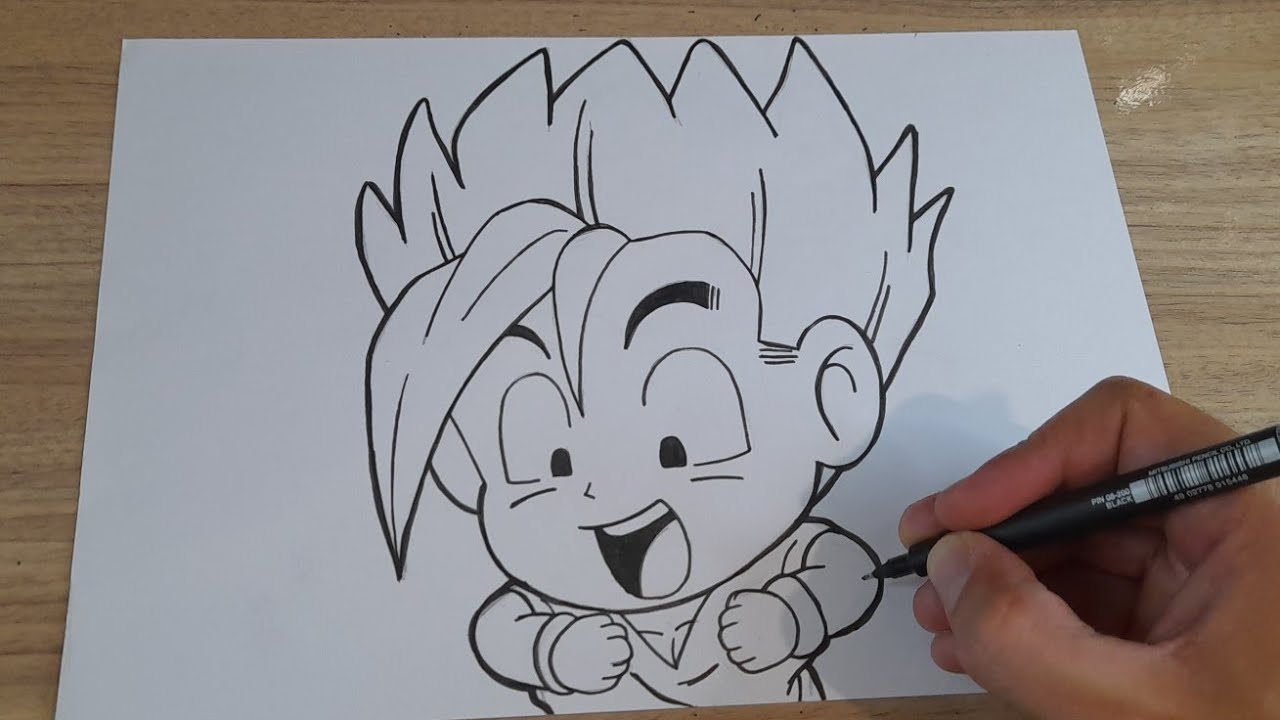 COMO DESENHAR GOHAN CHIBI - YouTube