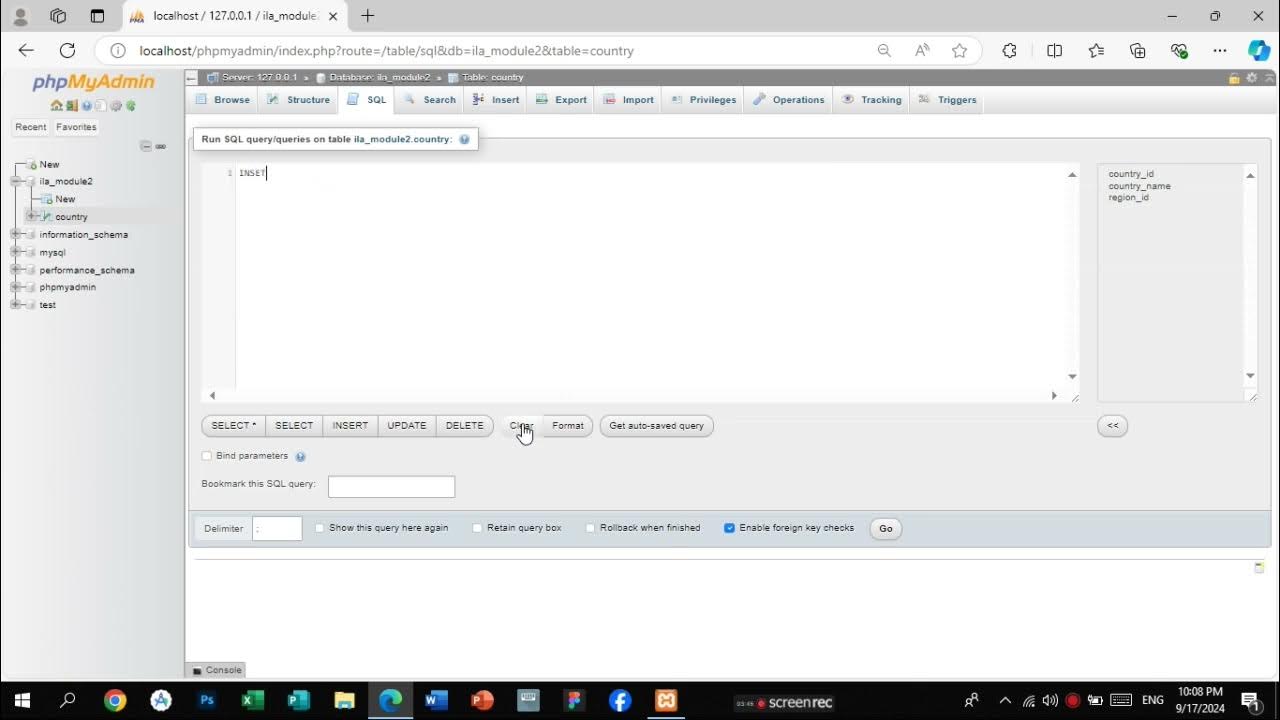 MySQL Database Intended Learning Activity - YouTube