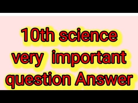 10th science important questions Answers - YouTube