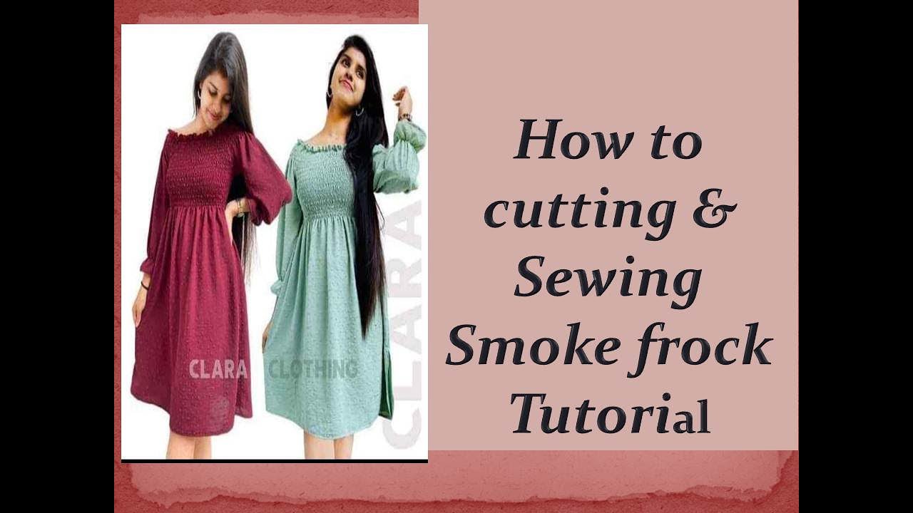 smoke frock cutting & sewing tutorial - YouTube