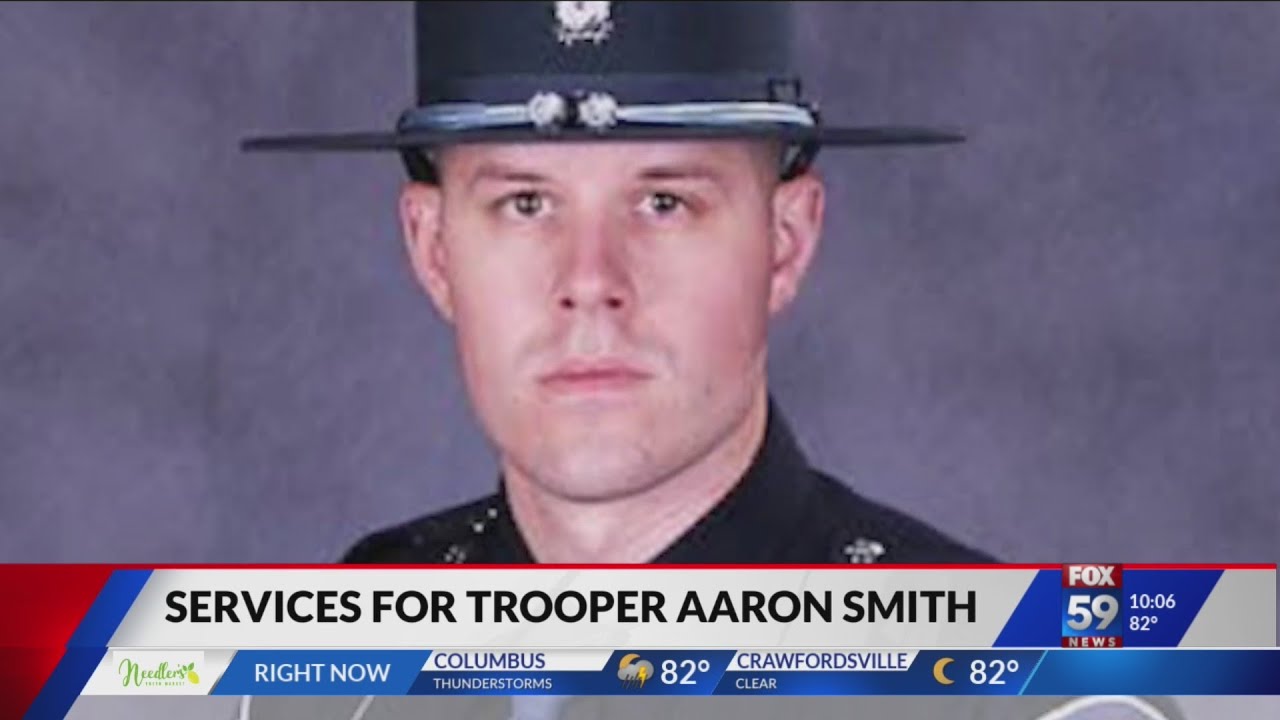 Visitation and funeral arrangements made for Trooper Aaron Smith - YouTube