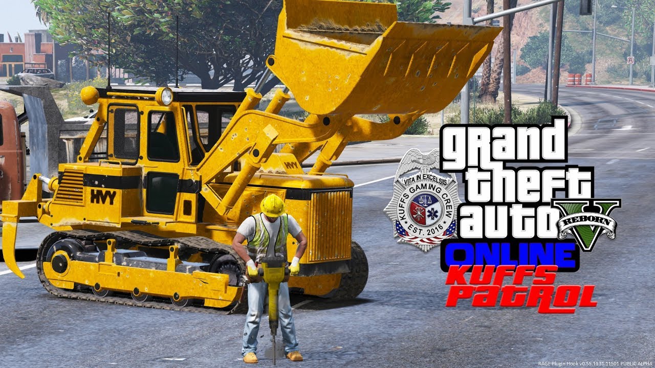 GTA 5 KUFFS Multiplayer Police Role Play #83 | Construction Worker ...