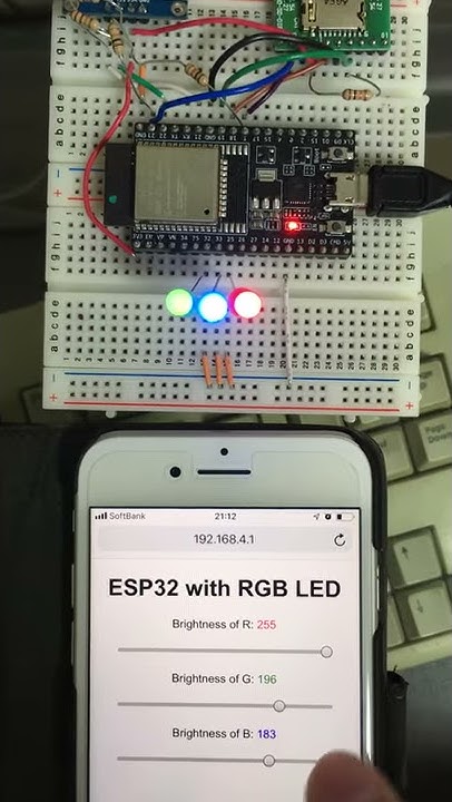 ESP32 with RGB LED by POST method - YouTube