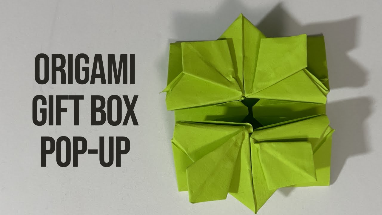 How to Make a Gift Box Pop Up Origami - YouTube