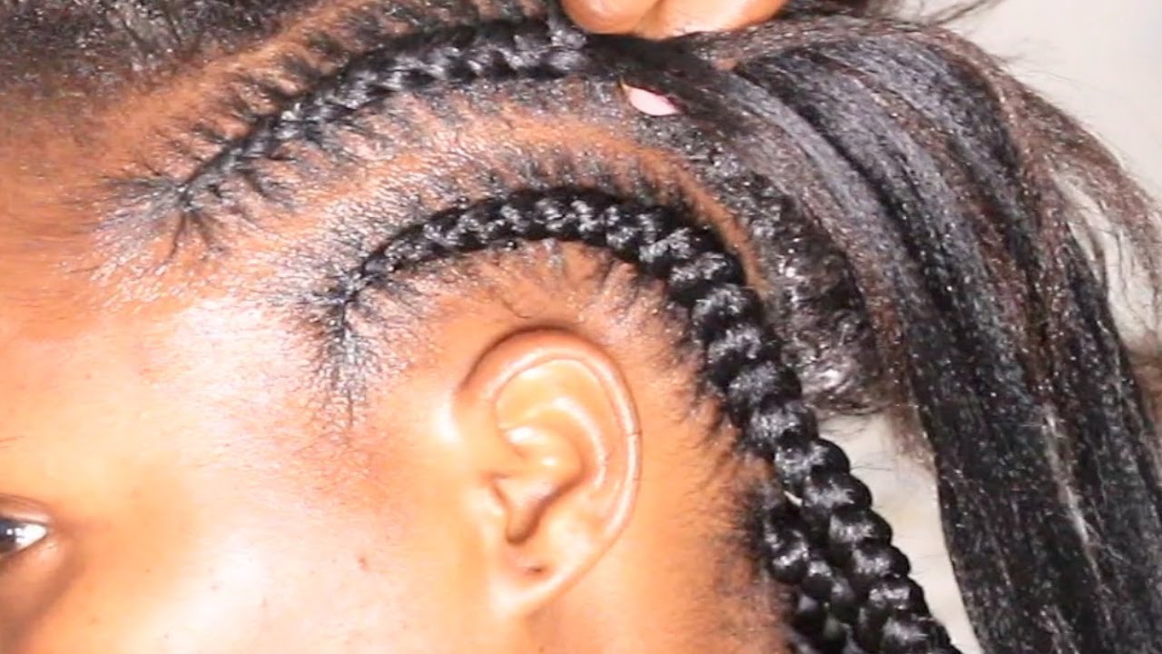 How To - Slick Back Braids - YouTube