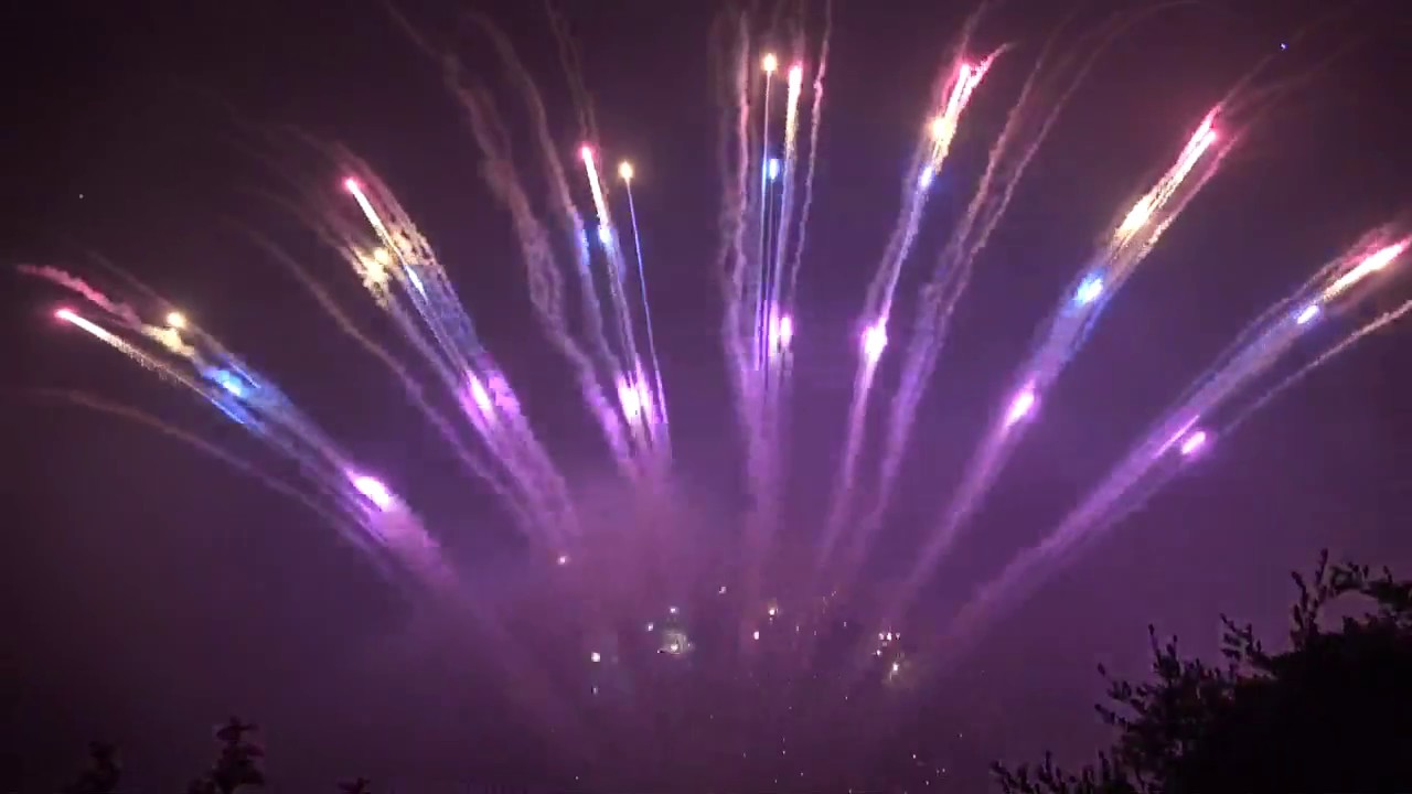 fan shape cake fireworks liuyang factory fireworks - YouTube