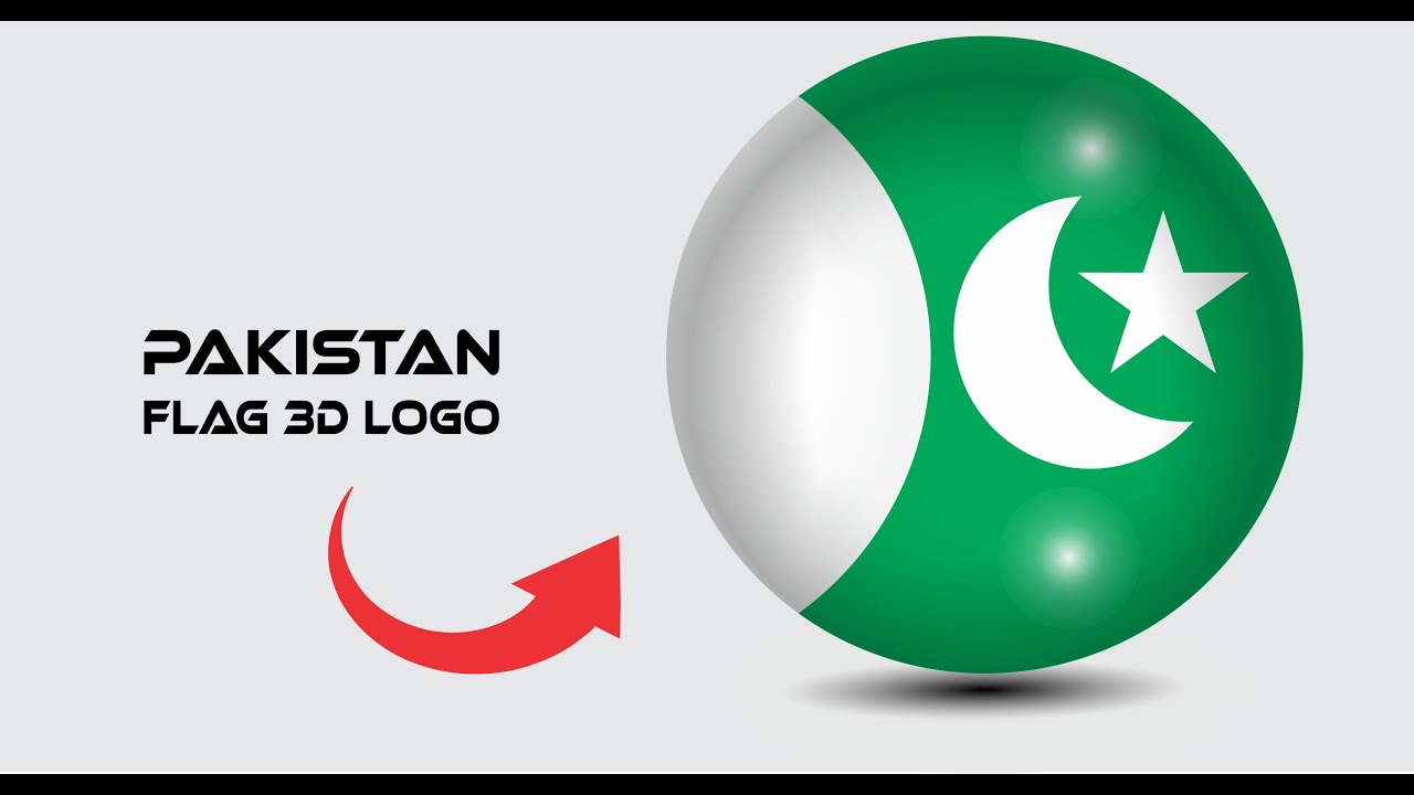 Pakistan flag logo design || Beautiful circle logo design in coreldraw ...