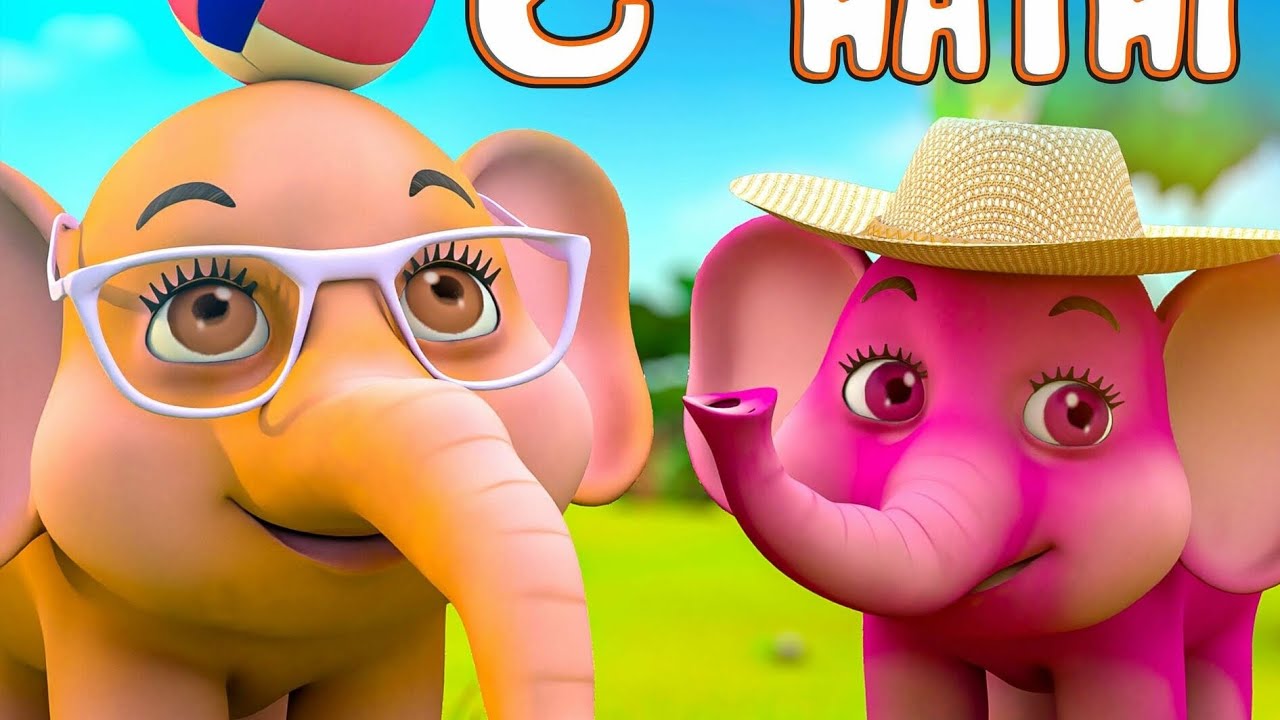 Ek hathi white chashma Laga k ghumne chala| Nursery Rhymes|एक मोटा हाथी ...