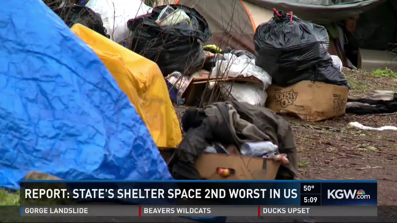 Report on Oregon's homeless shelters - YouTube