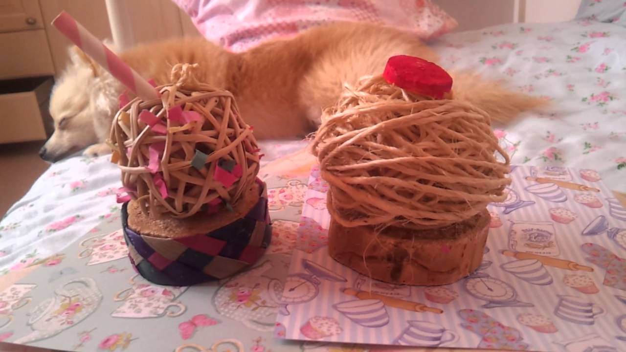 DIY Cupcake toys for hamsters, gerbils, chinchillas etc :) - YouTube