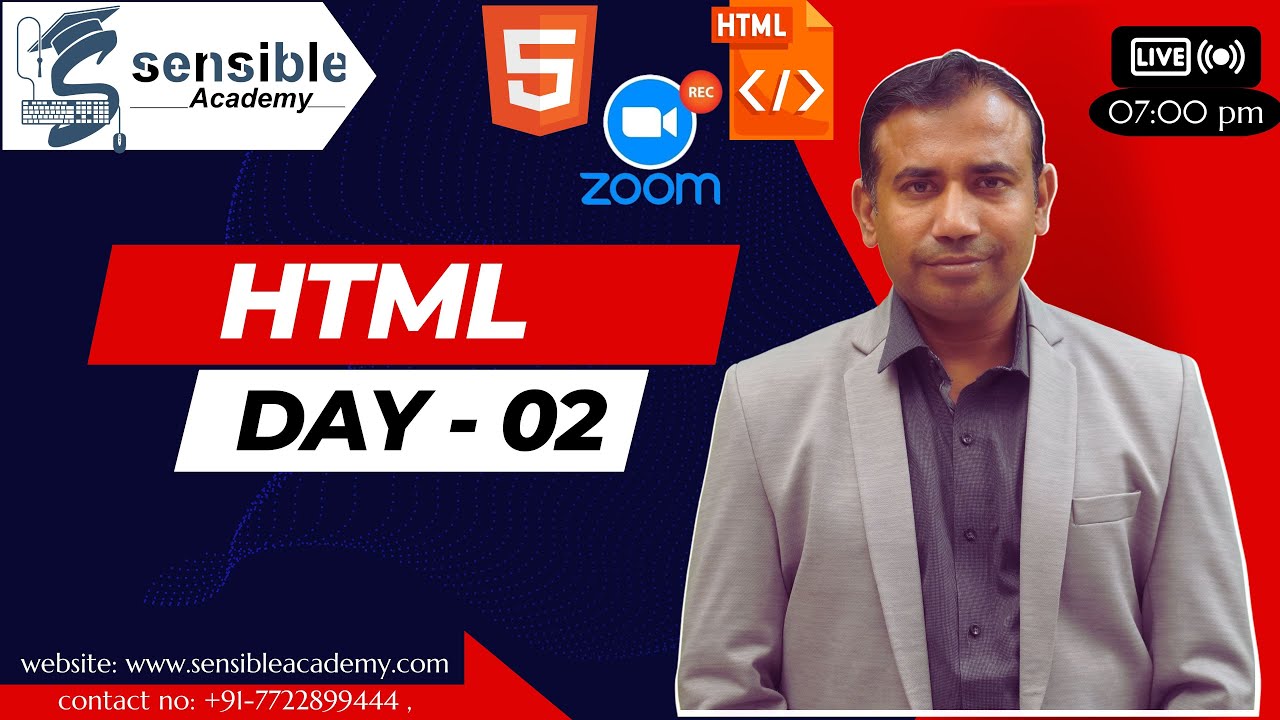 Class-2 HTML heading and paragraph🔴Live || Web Development - YouTube