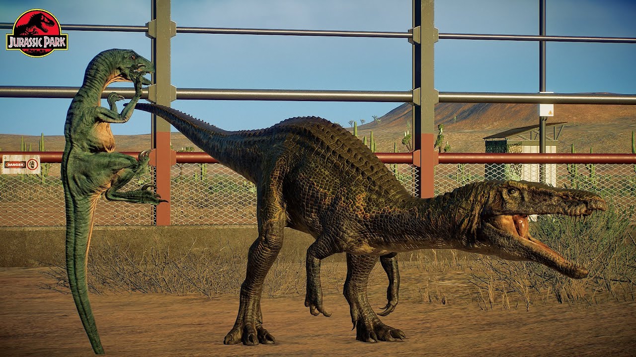 Baryonix | Battle of the dinosaurs | JURASSIC WORLD EVOLUTION 2 - YouTube