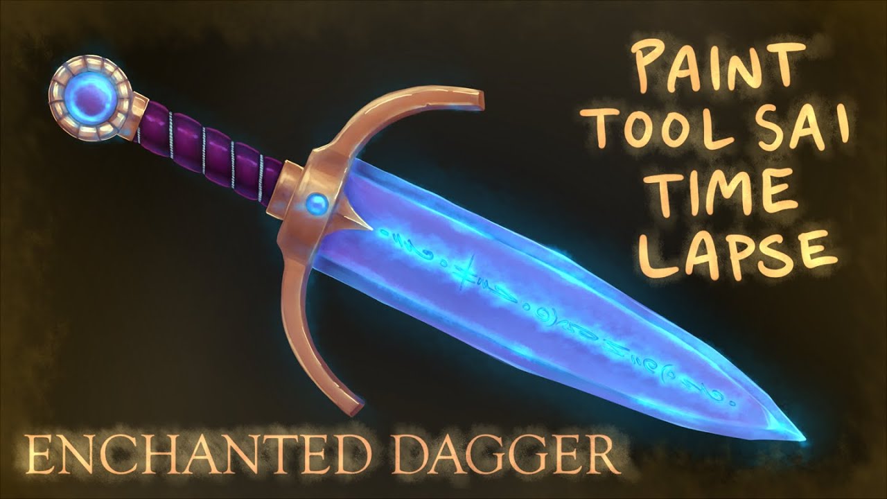 Timelapse - "Enchanted Dagger" | Paint Tool Sai - YouTube