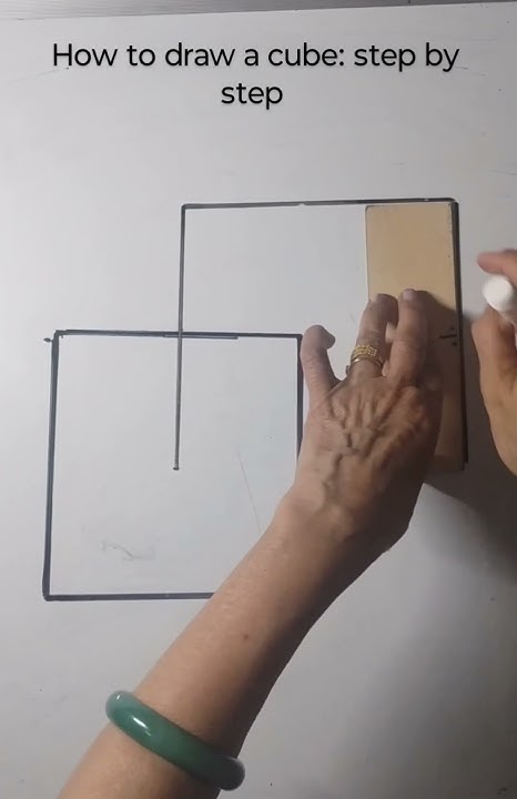 How to draw a cube: step by step #shorts - YouTube