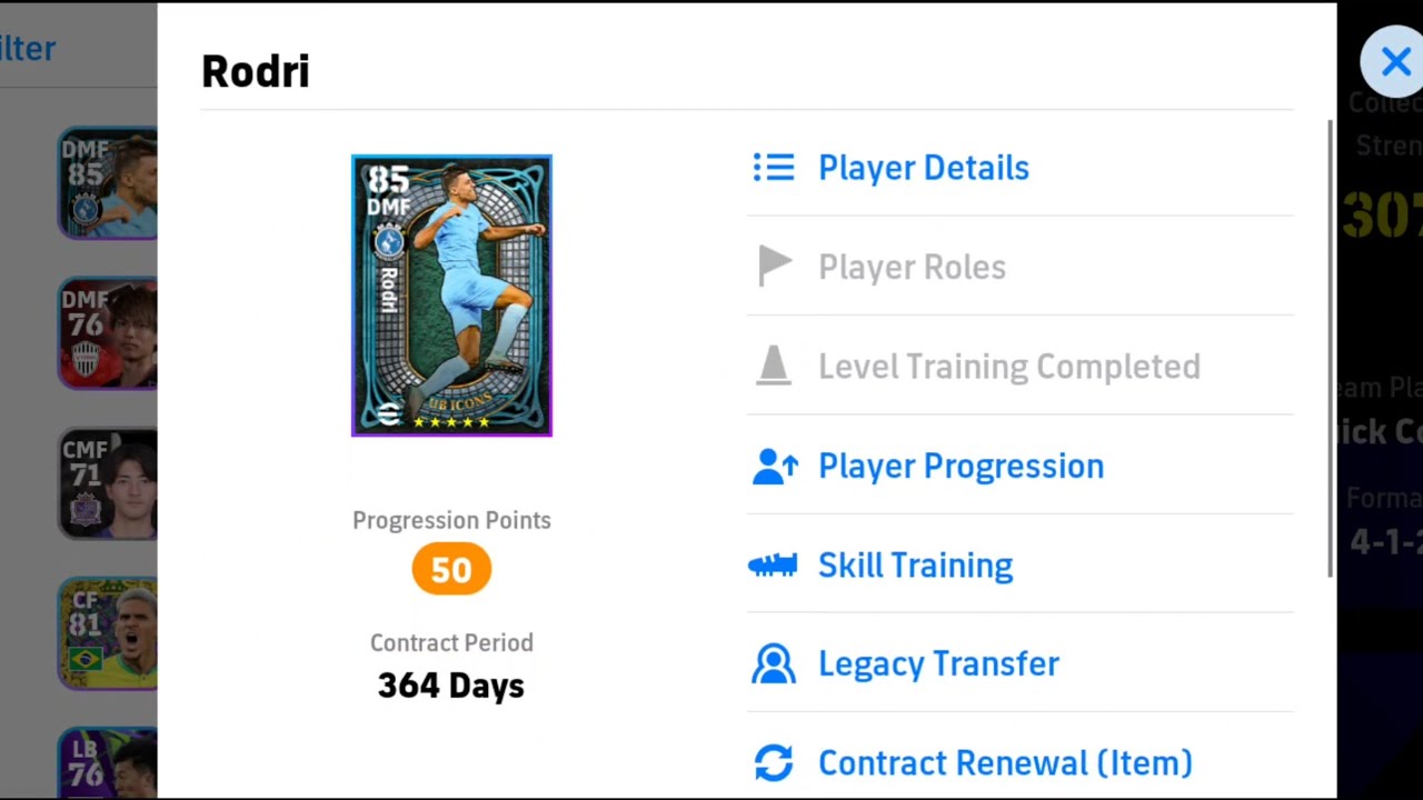 How to train Rodri Perfectly Max Level Up Training In eFootball 2024 ...