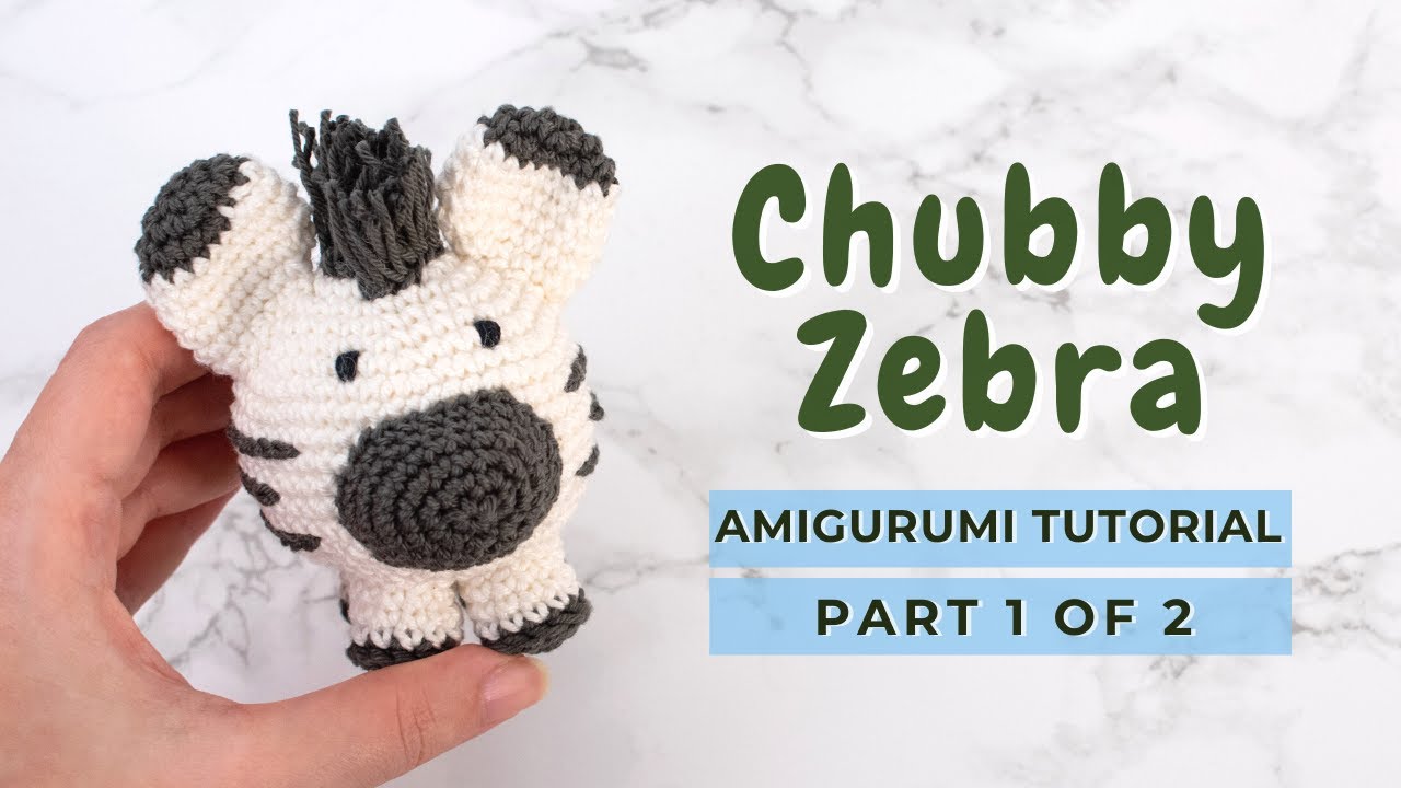 Chubby Zebra amigurumi tutorial. How to crochet a Zebra for beginners ...