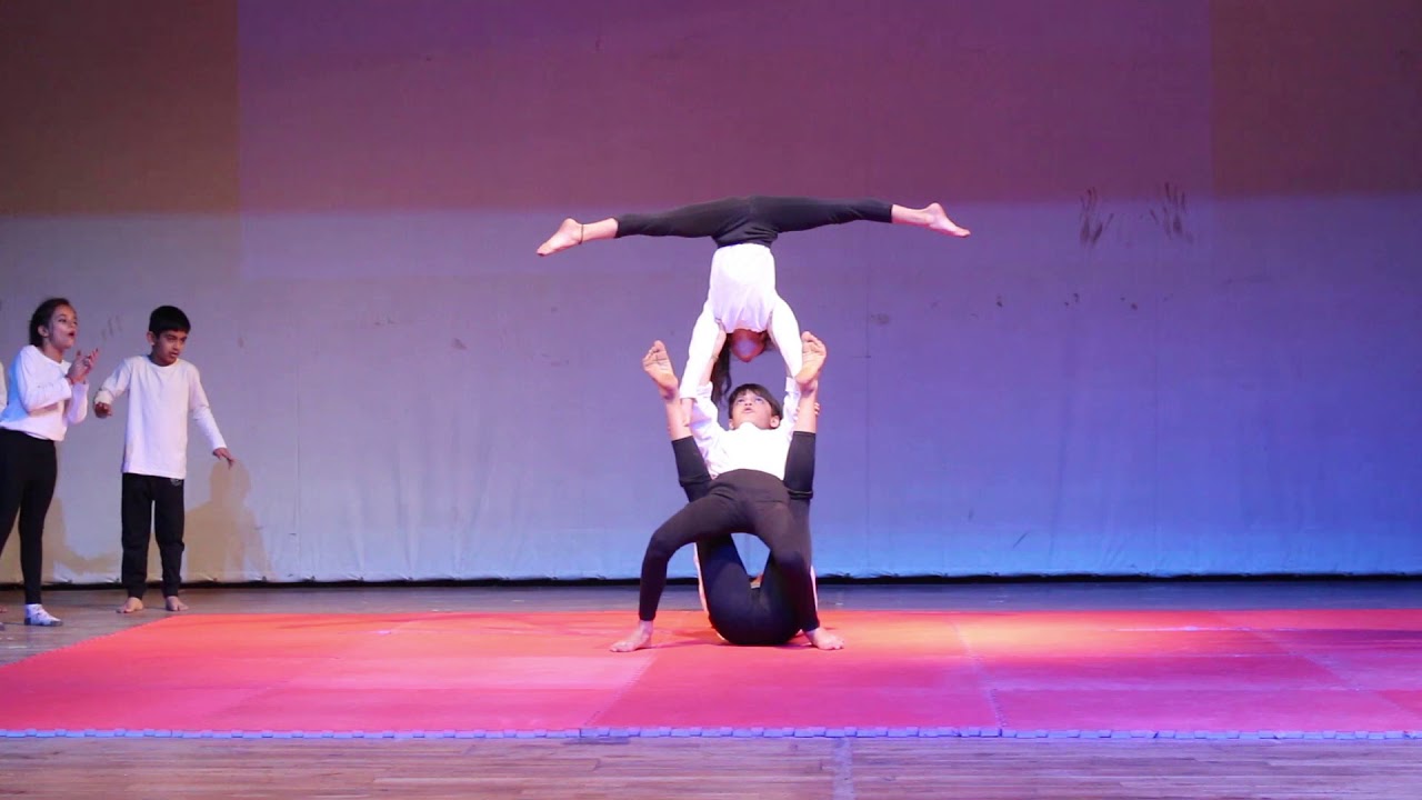 gymnastic group from nuclear dance acdemy vaishali ghaziabad - YouTube