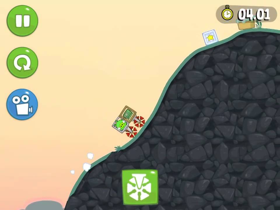 Bad piggies level 2-1 suction cup wheels - YouTube