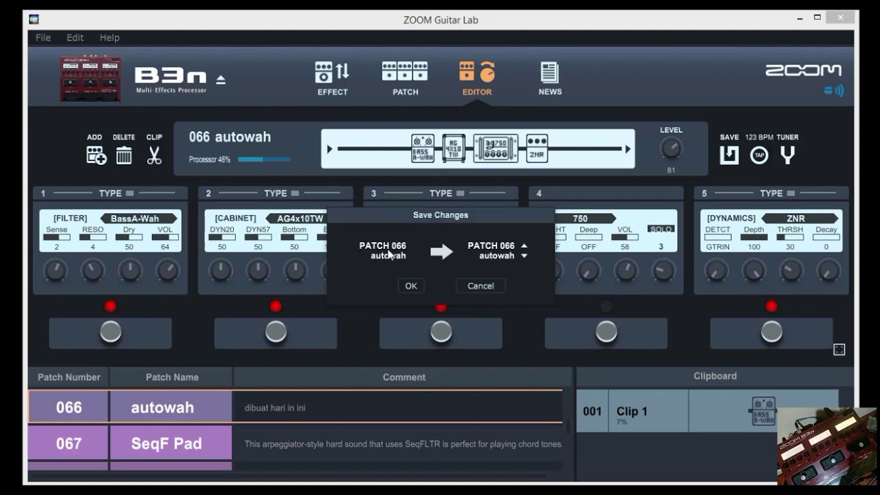 cara mengoperasikan software zoom guitar lab - YouTube