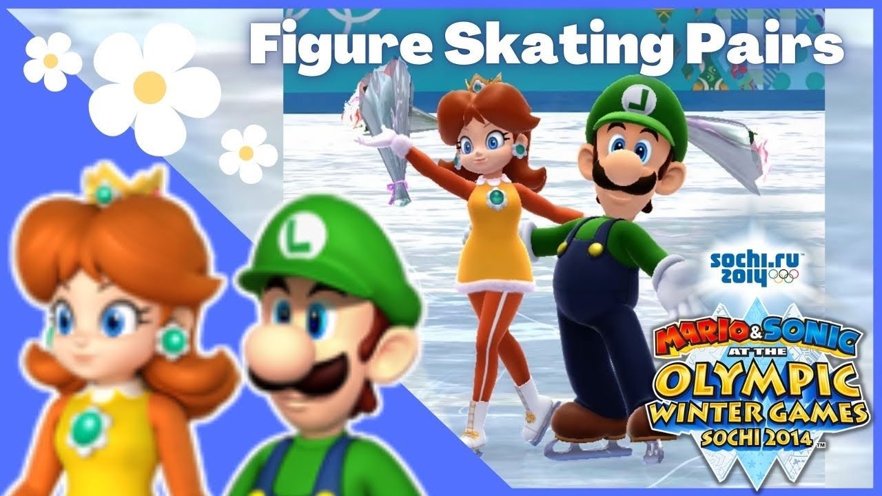 Daisy & Luigi in Figure Skating Pairs (All Songs) | Mario & Sonic Sochi ...