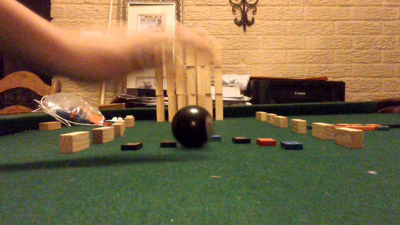 Dominoes bowling 1 - YouTube