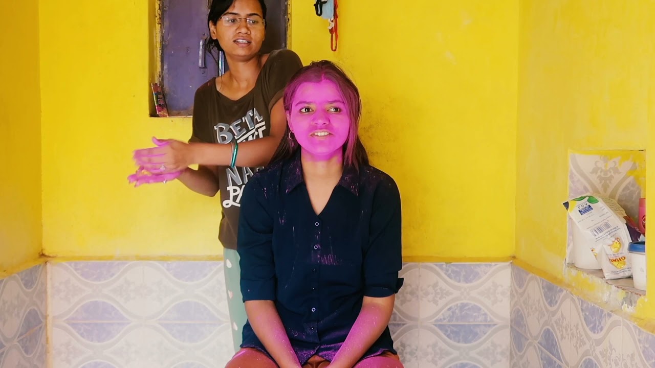 Green Color Pakka rang Holi Video by Cute Girls - YouTube