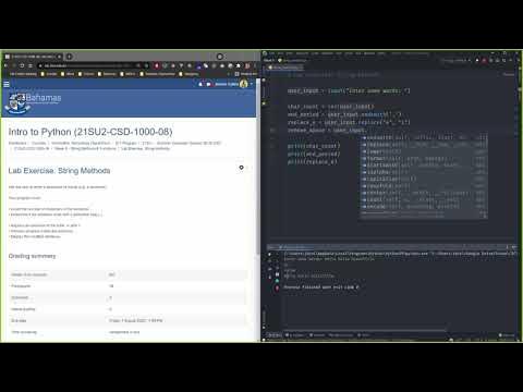 Python: Week 5 - Lab Exercise String Methods - YouTube