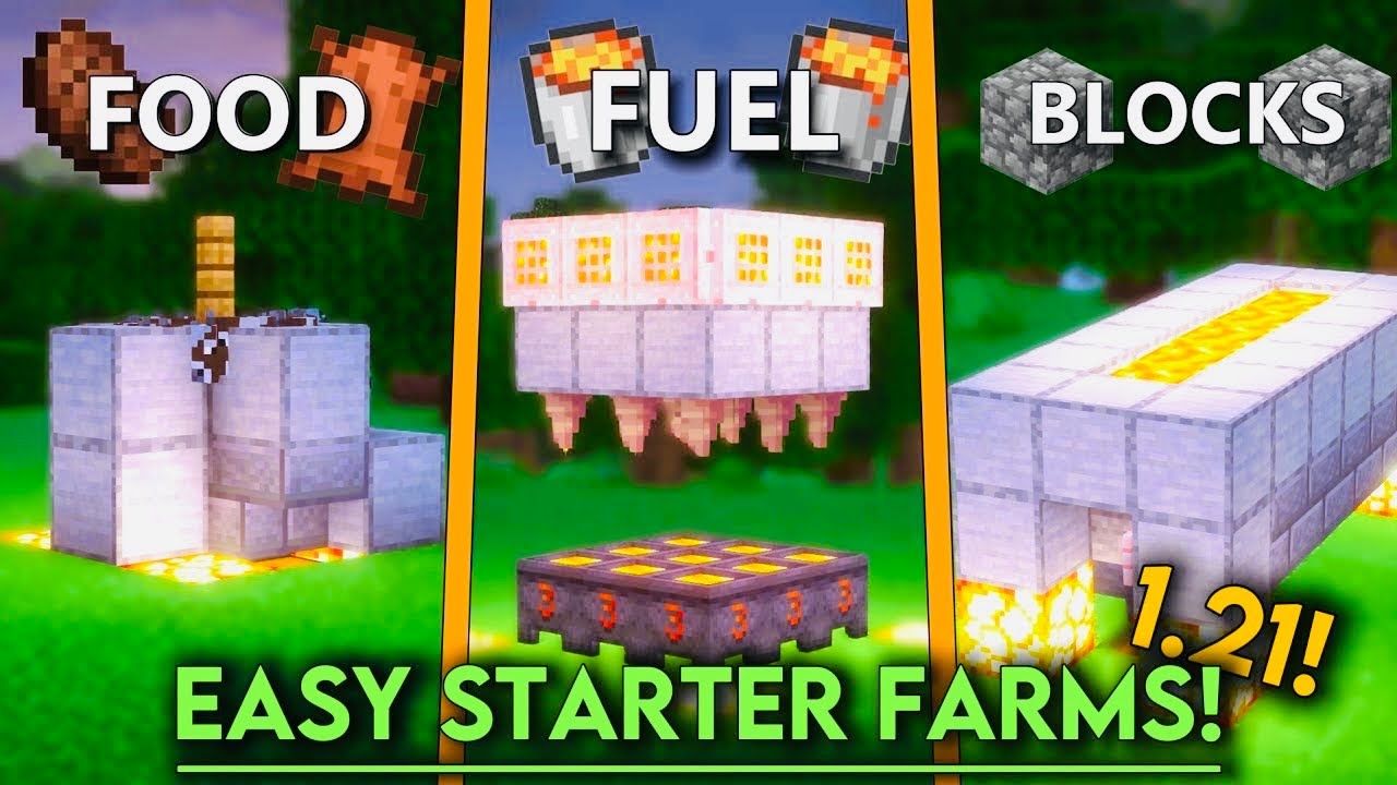 3 Must-Have Beginner Farms in Minecraft 1.21+ - YouTube