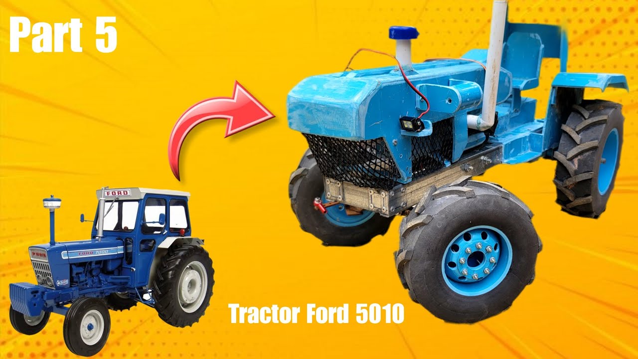 HOW TO MAKE TACTOR POWR FORD 5010 FROM PVC PIPES WITH FULLY LOADE ...
